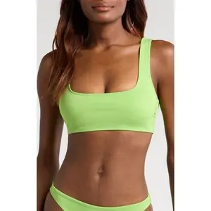 Good American Square Neck Compression Bikini Top