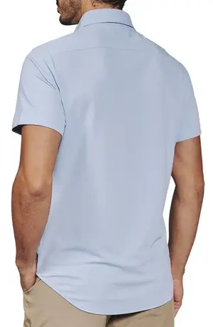 7 Diamonds Alldridge Short Sleeve Button-up Shirt - Ice Blue