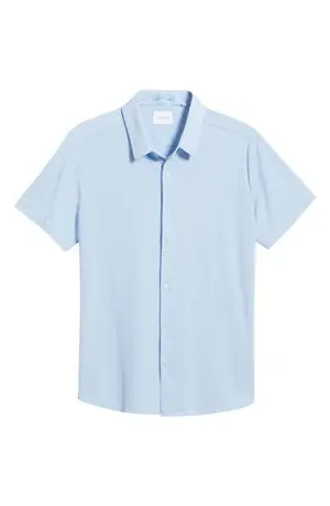 7 Diamonds Alldridge Short Sleeve Button-up Shirt - Ice Blue
