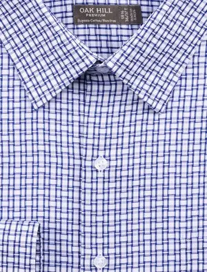OAK HILL PREMIUM BY DXL Big & Tall Textured Link Dress Shirt