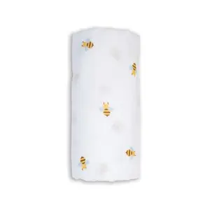 LULUJO Cotton Muslin Swaddle - Bees