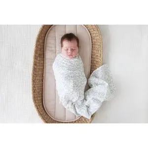 LULUJO Cotton Muslin Swaddle - Greenery