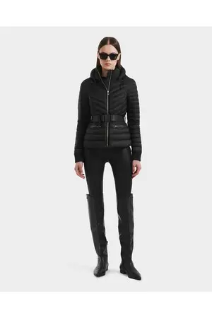 Rudsak Lightweight Down Jacket With Removable Belt - Black