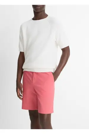 Vince Italian Cotton Extended-tab Short - Red