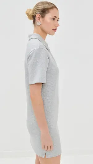 LE BOP Solene Polo Dress - Heather Grey