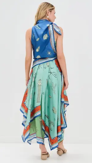 Alemais Surrealist Summer Scarf Midi Dress - Multi | Editorialist