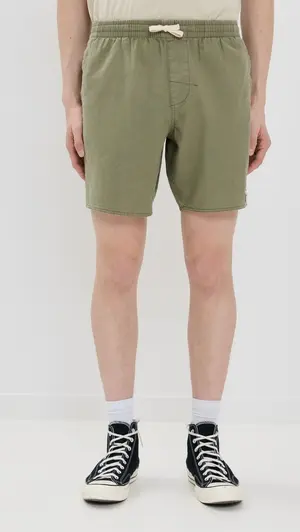 RHYTHM Classic Linen Jam Shorts - Olive