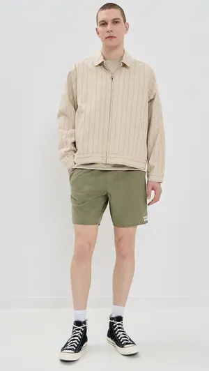 RHYTHM Classic Linen Jam Shorts - Olive