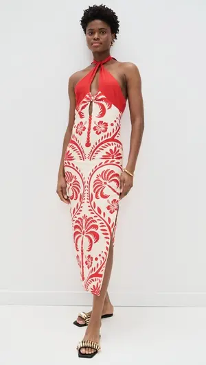 SEVEN WONDERS Isla Floral Print Midi Dress