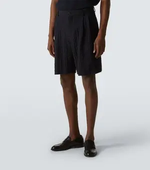 Giorgio Armani Wool Seersucker Shorts
