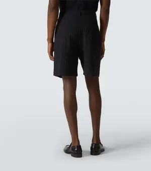 Giorgio Armani Wool Seersucker Shorts