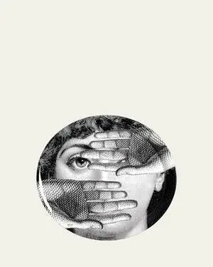 FORNASETTI Tema E Variazioni N.154 Round Tray Blackwhite