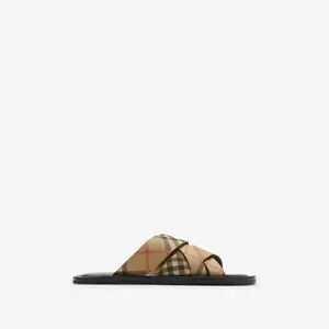 Burberry Check Pavilion Slides