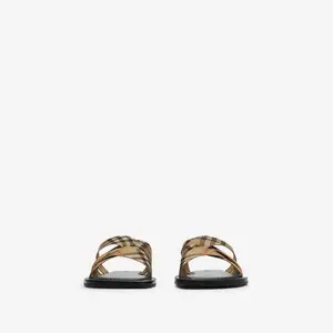 Burberry Check Pavilion Slides