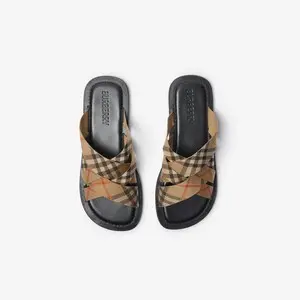 Burberry Check Pavilion Slides