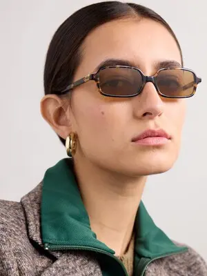 Miu Miu Rectangular Sunglasses - Tortoiseshell