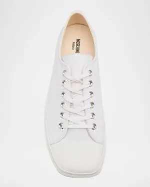 Moschino Canvas Low-top Sneakers - White