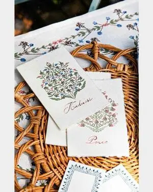 JULISKA Villa Seville Assorted Note Cards, Set Of 6 - Chambray