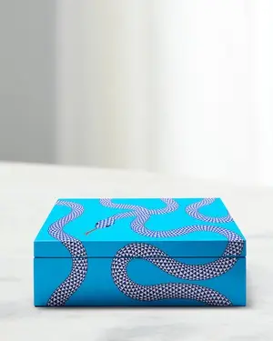 Jonathan Adler Eden Lacquer Box, Medium Blue