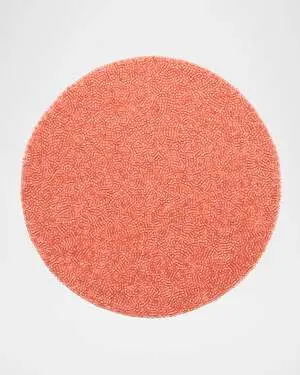 KIM SEYBERT Perennial Beaded Placemat - Coral