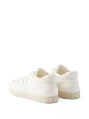 Prada Leather Low Top Sneakers - Neutrals