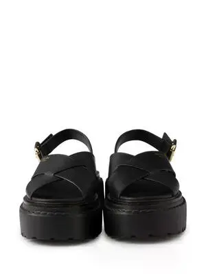 Prada Leather Platform Sandals