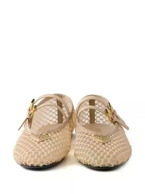 Prada Mesh Ballerina Flats - Neutrals