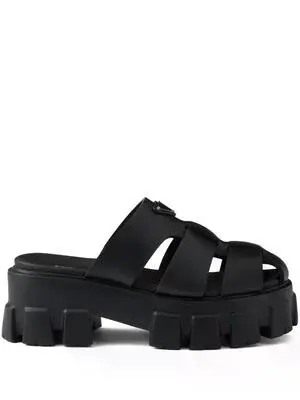 Prada Monolith Caged Sandals