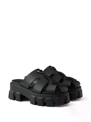 Prada Monolith Caged Sandals