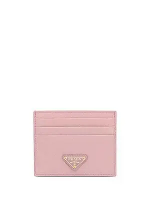 Prada Saffiano Leather Card Holder - Pink