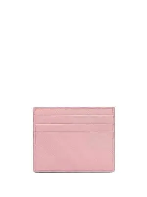 Prada Saffiano Leather Card Holder - Pink