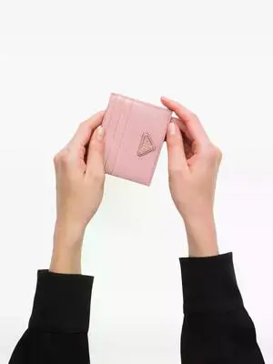 Prada Saffiano Leather Card Holder - Pink