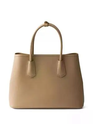 Prada Saffiano Leather Tote Bag - Neutrals