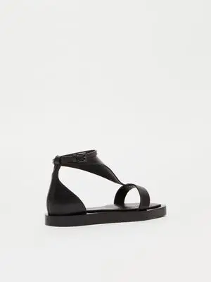 Max Mara Flat Leather T-bar Sandals