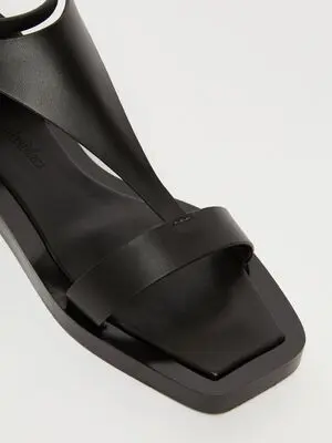 Max Mara Flat Leather T-bar Sandals