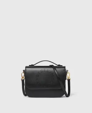 Stella McCartney Logo Messenger Bag - Black