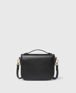 Stella McCartney Logo Messenger Crossbody Bag - Black