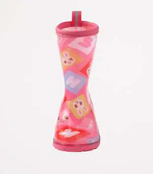MIKI HOUSE Rabbit Print Rain Boots