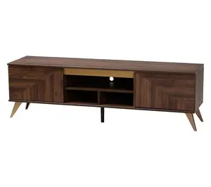 BAXTON STUDIO Graceland Walnut Brown Wood Tv St And - One-color