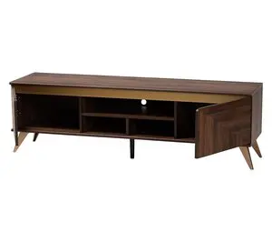 BAXTON STUDIO Graceland Walnut Brown Wood Tv St And