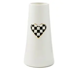 MACKENZIE-CHILDS Courtly Check Tall Heart Vase - One-color