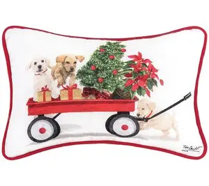 VALERIE PARR HILL Puppy Wagon Printed Throw Pillow Valerie - One-color