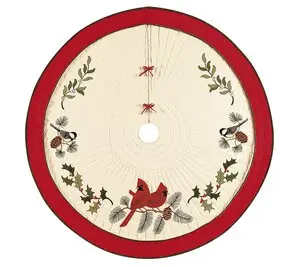 C&F HOME 54' Holiday Song Birds Tree Skirt - One-color