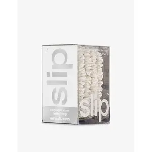 Slip Pack Of Four Skinny Silk Scrunchies - White