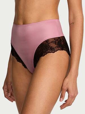 Victoria's Secret Very Sexy Smooth Lace-trim High-waist Brief Panty - Pink