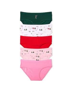 Victoria's Secret 5-pack Stretch Cotton Holiday Hiphugger Panties