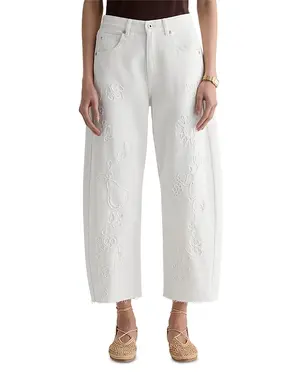 Ag Hattie High-rise Cropped Barrel Jeans - Grapeful Glow