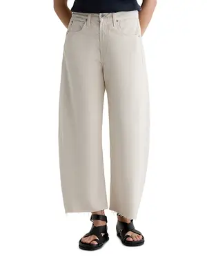 Ag Hattie High-rise Cropped Barrel Jeans - Opal Stone