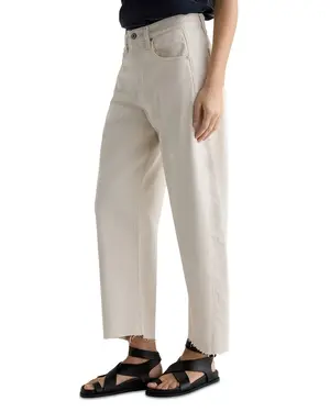 Ag Hattie High-rise Cropped Barrel Jeans - Opal Stone