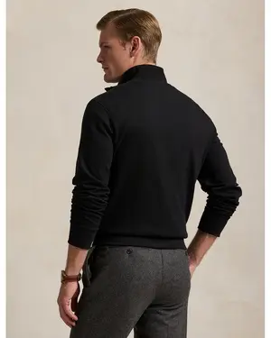 Polo Ralph Lauren Long Sleeve Quarter Zip Pullover - Black